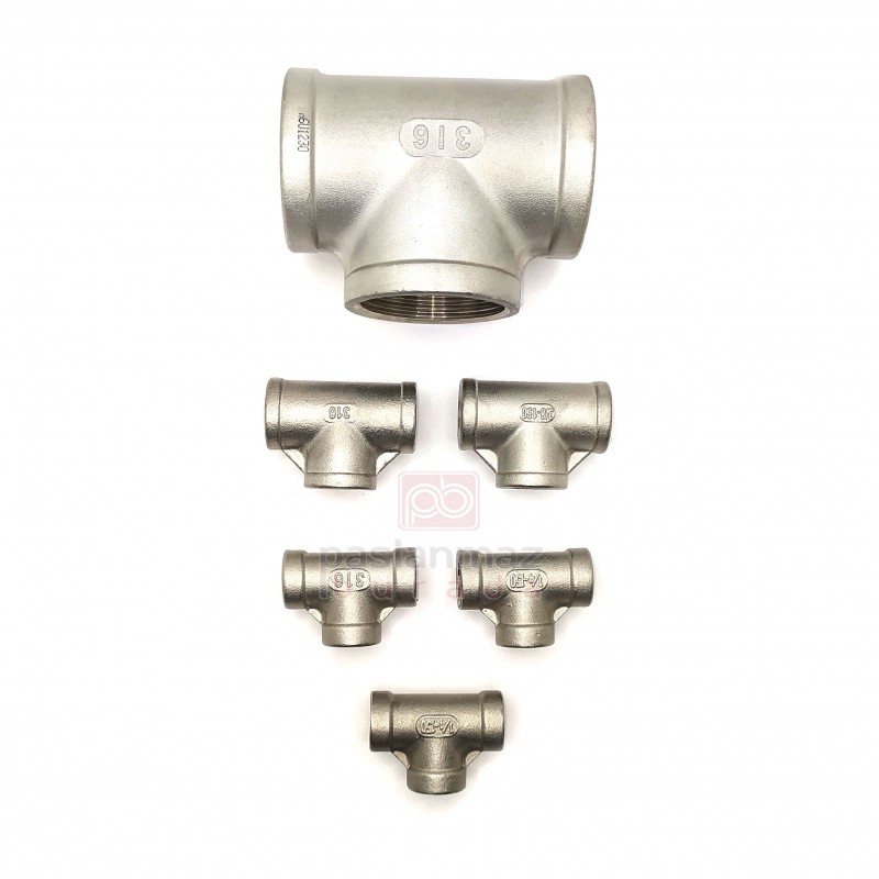 Stainless Steel Threaded Equal Tee - 153.0220